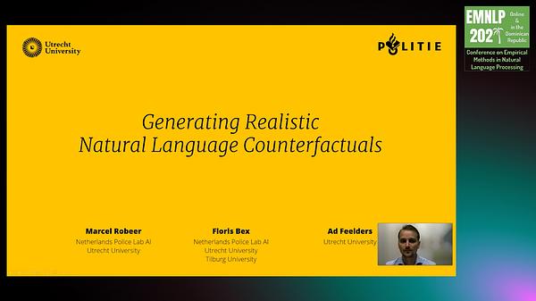Underline | Generating Realistic Natural Language Counterfactuals Underline | Generating Realistic Natural Language Counterfactuals