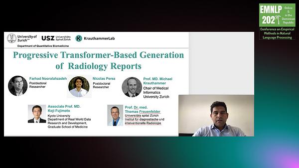 Underline | Progressive Transformer-Based Generation of Radiology Reports Underline | Progressive Transformer-Based Generation of Radiology Reports
