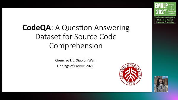 Underline | CodeQA: A Question Answering Dataset for Source Code Comprehension
