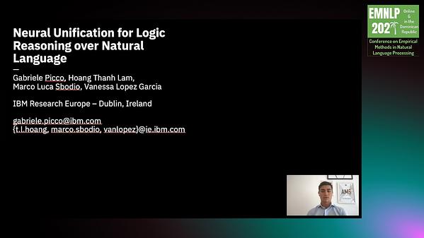 Underline | Neural Unification for Logic Reasoning over Natural Language