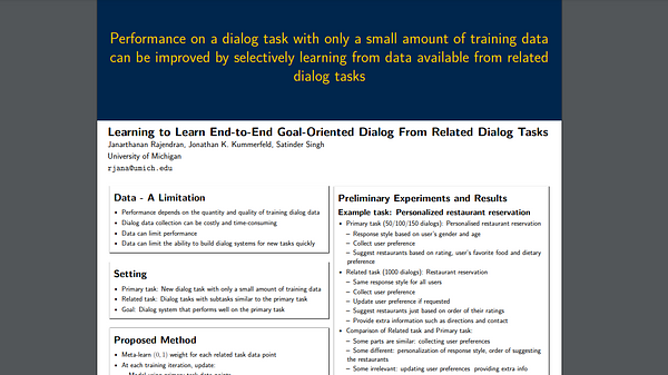 Underline | Learning to Learn End-to-End Goal-Oriented Dialog From Related Dialog Tasks