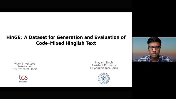 Underline | HinGE: A Dataset for Generation and Evaluation of Code-Mixed Hinglish Text