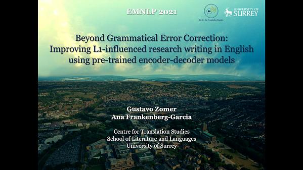 Underline | Beyond Grammatical Error Correction: Improving L1-influenced research writing in ...