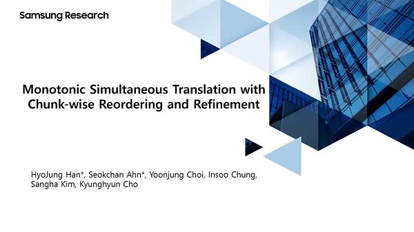 Underline | Monotonic Simultaneous Translation with Chunk-wise ... Underline | Monotonic Simultaneous Translation with Chunk-wise ...