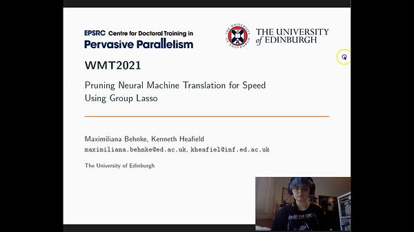 Pruning Neural Machine Translation for Speed Using Group Lasso | Underline