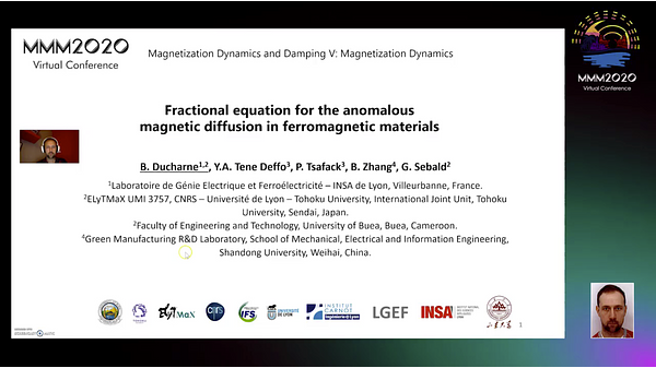 Underline | Fractional equation for the anomalous magnetic diffusion in ...