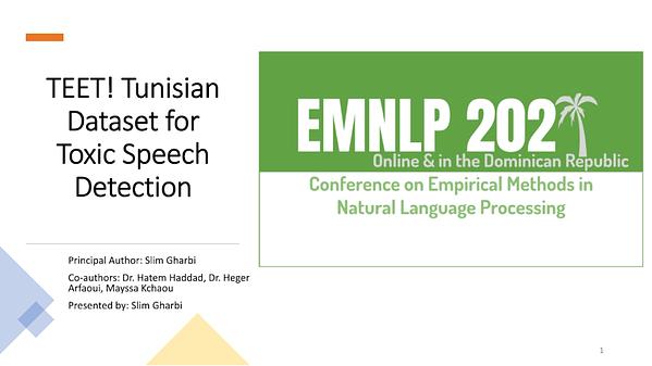 Underline | TEET! Tunisian Dataset for Toxic Speech Detection