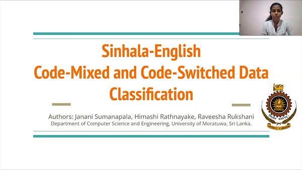 Underline Sinhala English Code Mixed And Code Switched Data Classification