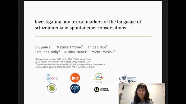 Underline | Investigating non lexical markers of the language of schizophrenia in spontaneous ...