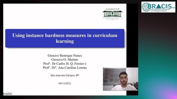 Underline | Using instance hardness measures in curriculum learning
