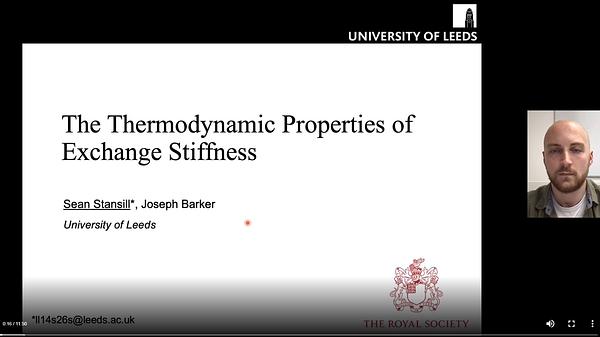Underline | The thermodynamic properties of exchange stiffness
