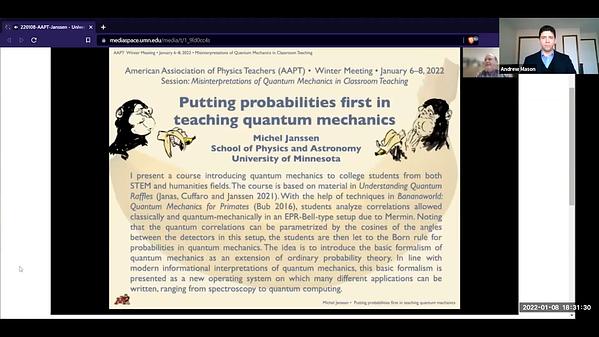 Putting Probabilities First in Teaching Quantum Mechanics | Underline