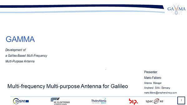 The GAMMA Project: Development of a Galileo-Based Multi-Frequency Multi ...