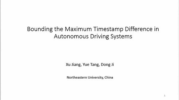 Analysis of Time difference among Sensing Data in Autonomous Driving ...
