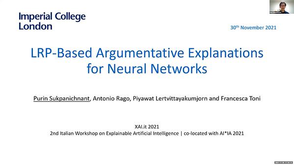 Underline | LRP-Based Argumentative Explanations for Neural Networks