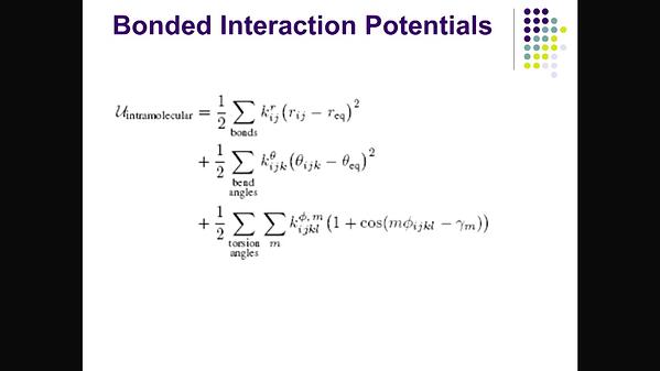 Underline | Molecular Dynamics MOOC 1.2.2. Potential Functions Continued