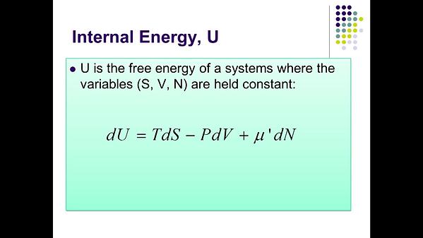 Underline | Molecular Dynamics MOOC 4.2.1. Internal Energy, Enthalpy ...