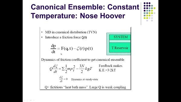 Molecular Dynamics MOOC 9.1.1. Property Calculations with Ensembles ...