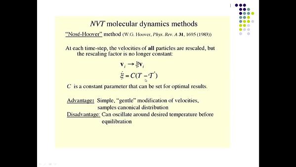 Underline | Molecular Dynamics MOOC 9.1.3. N, V, T Molecular Dynamics ...