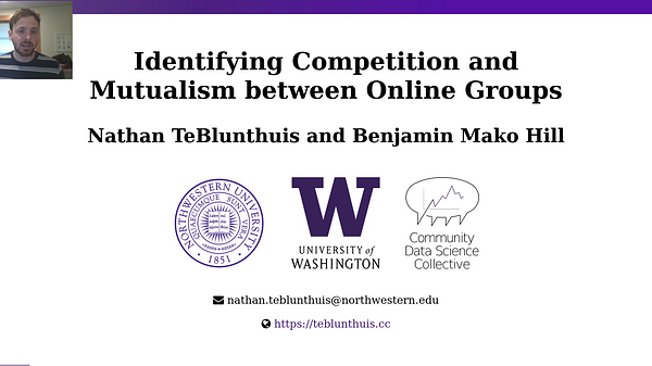 Underline | Identifying Competition and Mutualism Between Online Groups Underline | Identifying Competition and Mutualism Between Online Groups