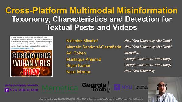 Underline Cross Platform Multimodal Misinformation Taxonomy
