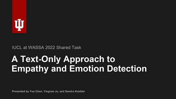 Underline | IUCL at WASSA 2022 Shared Task: A Text-only Approach to ... Underline | IUCL at WASSA 2022 Shared Task: A Text-only Approach to ...