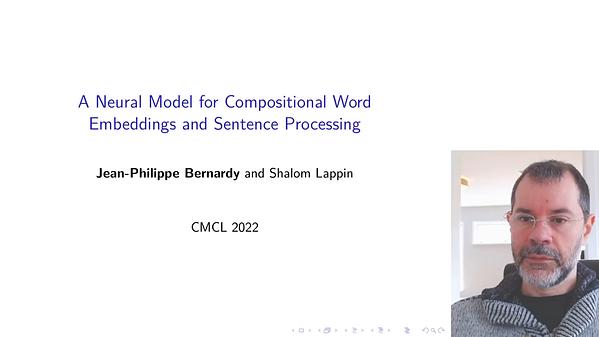 Underline A Neural Model For Compositional Word Embeddings And Sentence Processing 