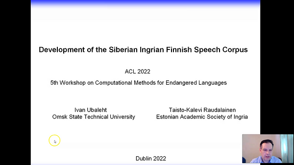Underline | Development of the Siberian Ingrian Finnish Speech Corpus Underline | Development of the Siberian Ingrian Finnish Speech Corpus