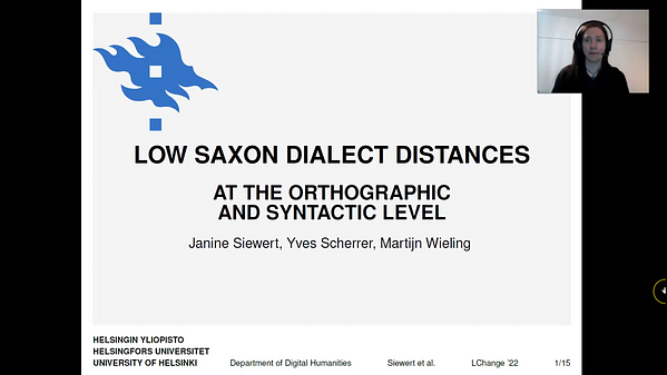 Underline | Low Saxon dialect distances at the orthographic and ...