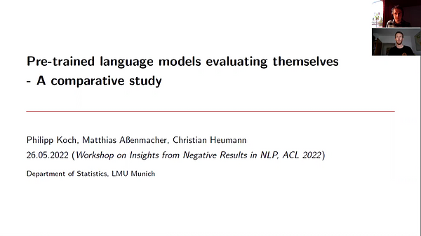 Underline | Pre-trained language models evaluating themselves - A comparative study