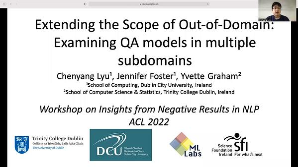Underline Extending The Scope Of Out Of Domain Examining Qa Models In Multiple Subdomains