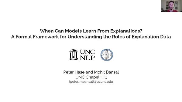 When Can Models Learn From Explanations? A Formal Framework for ...