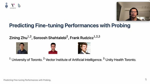 Underline | Predicting Fine-tuning Performance with Probing Underline | Predicting Fine-tuning Performance with Probing
