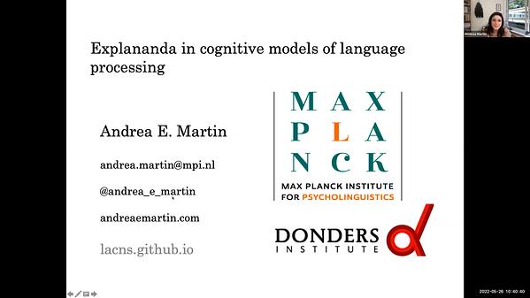 Underline | Explananda in cognitive models of language processing