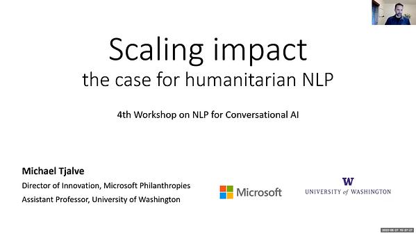 Underline | Scaling Impact: the Case for Humanitarian NLP