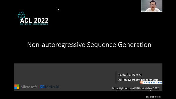 Underline | Non-Autoregressive Sequence Generation Part 1 Underline | Non-Autoregressive Sequence Generation Part 1
