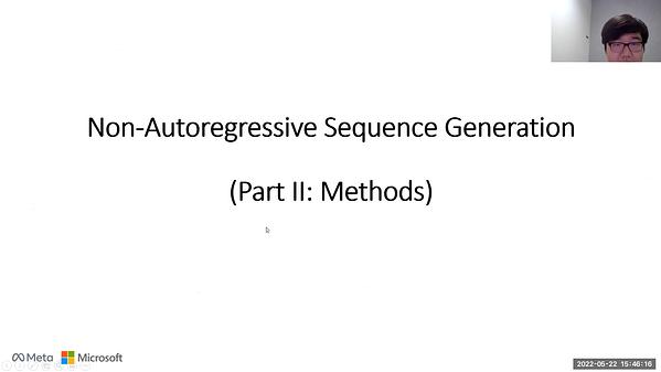 Underline | Non-Autoregressive Sequence Generation - Methods