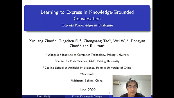 Learning to Express in Knowledge-Grounded Conversation | Underline