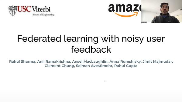 Underline | Federated Learning with Noisy User Feedback Underline | Federated Learning with Noisy User Feedback