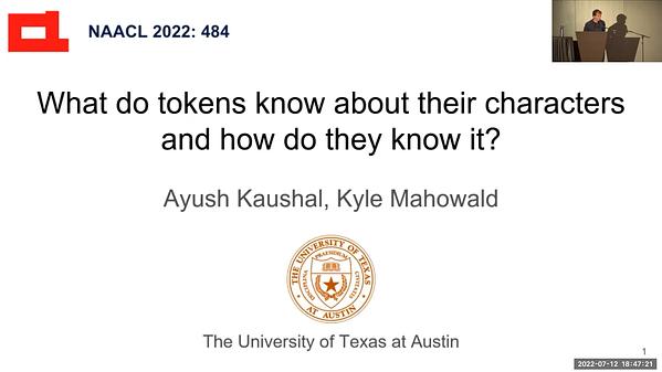 What do tokens know about their characters and how do they know it ...