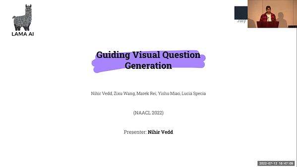Underline | Guiding Visual Question Generation