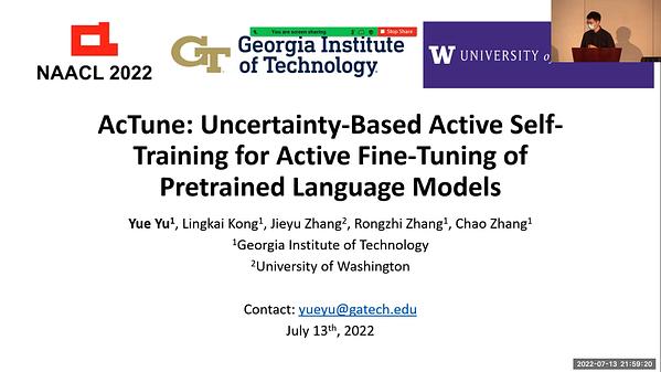 Underline | AcTune: Uncertainty-Based Active Self-Training for Active Fine-Tuning of Pretrained ...