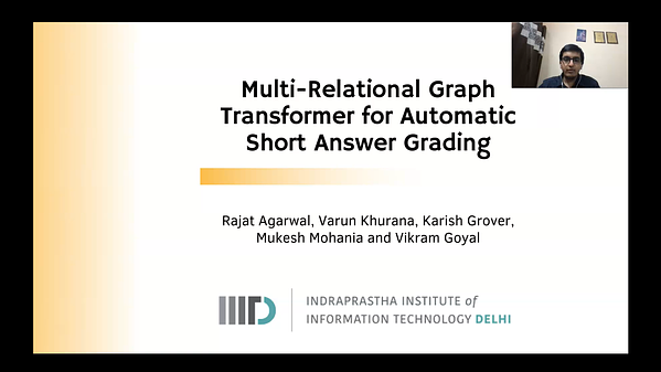 Underline | Multi-Relational Graph Transformer for Automatic Short Answer Grading