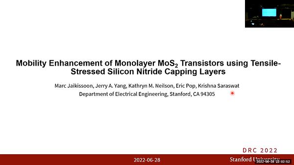 Underline | Mobility Enhancement of Monolayer MoS2 Transistors using Tensile-Stressed Silicon ...