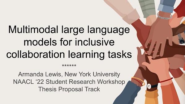 Underline | Multimodal large language models for inclusive collaboration learning tasks