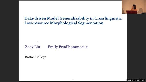 Underline | Data-driven Model Generalizability in Crosslinguistic Low-resource Morphological ...