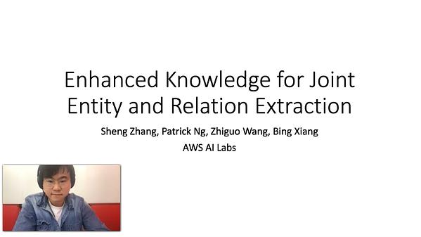 Underline | Enhanced Knowledge for Joint Entity and Relation Extraction