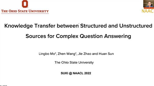 Underline Knowledge Transfer Between Structured And Unstructured Sources For Complex Question