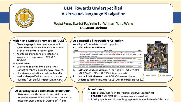 Underline | ULN: Towards Underspecified Vision-and-Language Navigation