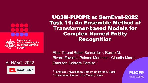 Underline | UC3M-PUCPR at SemEval-2022 Task 11: An Ensemble Method of Transformer-based Models ...